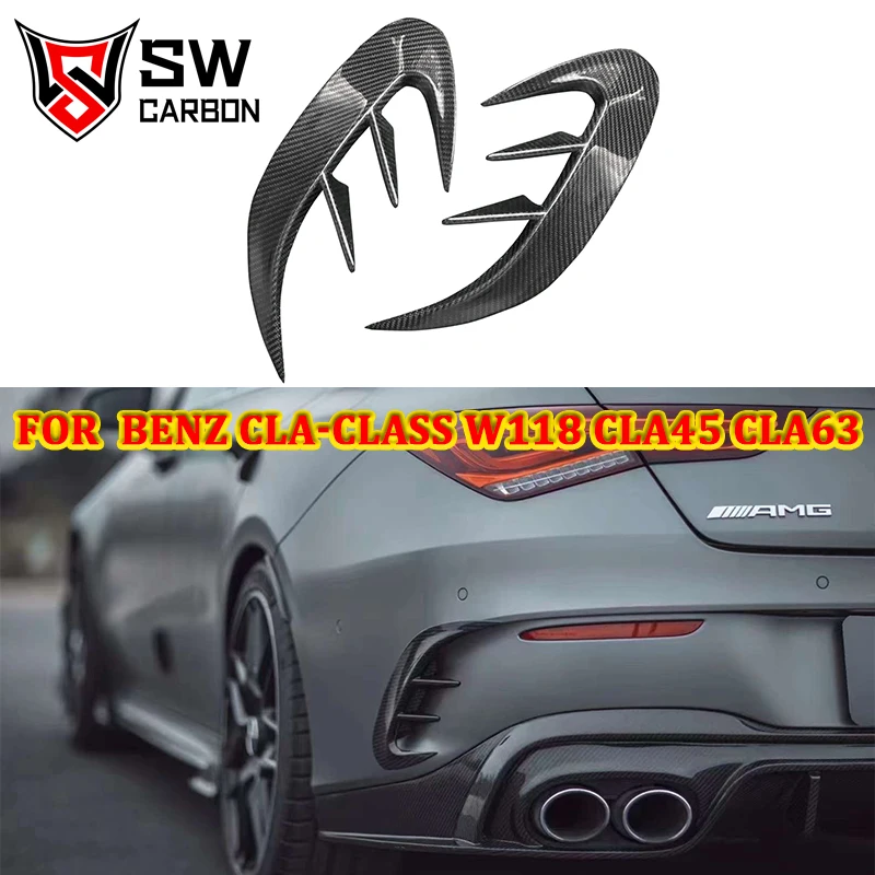 Carbon Fiber Rear Splitter Fin for Mercedes-Benz CLA-Class W118 CLA200 ...