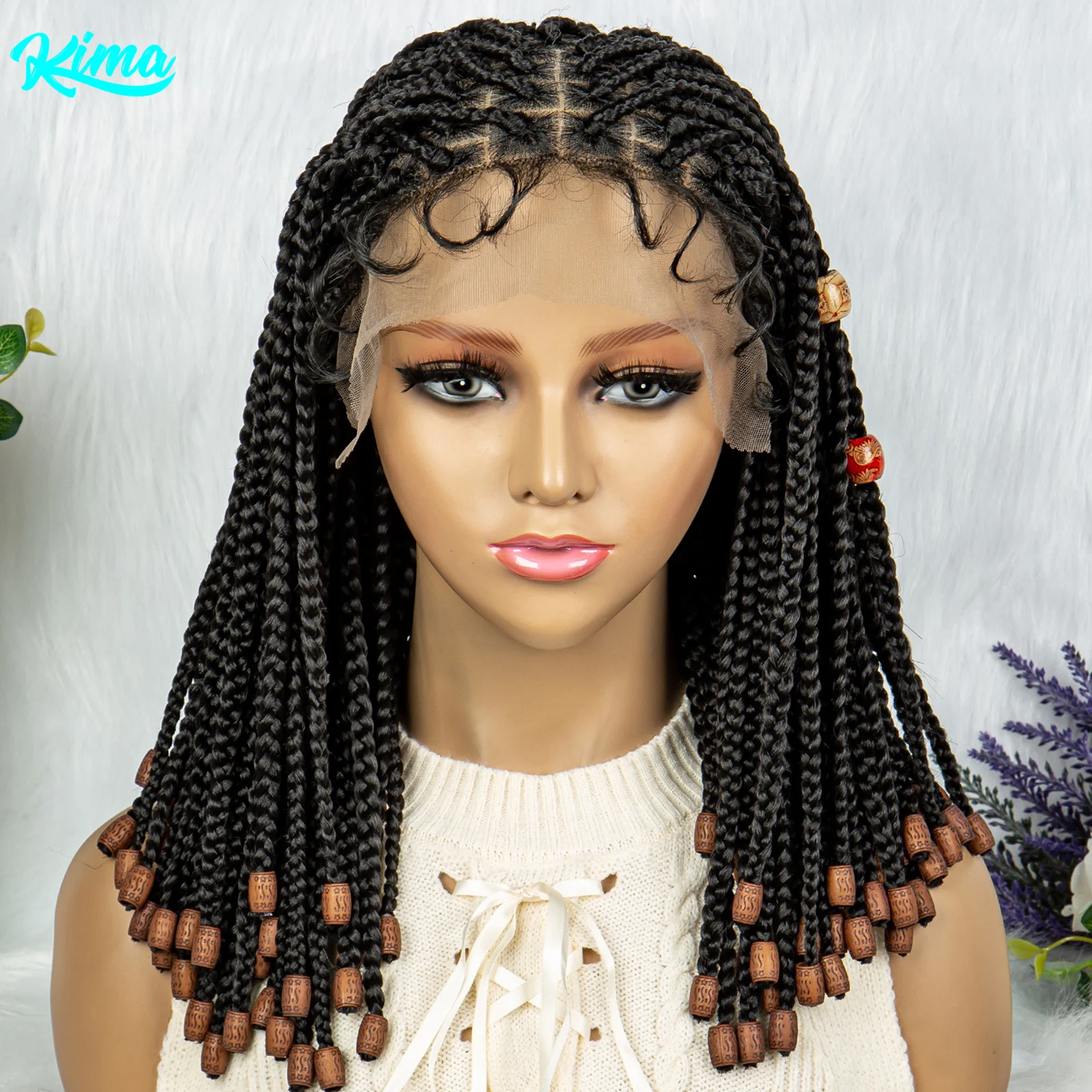 KIMA-Lace-Front-Braided-Wigs-Synthetic-Lace-Front-Wig-Braid-African ...