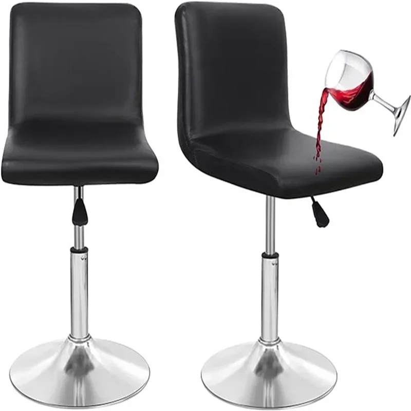 PU-Leather-Bar-Stool-Chair-Cover-Elastic-Slipcovers-imperme-vel-curto ...