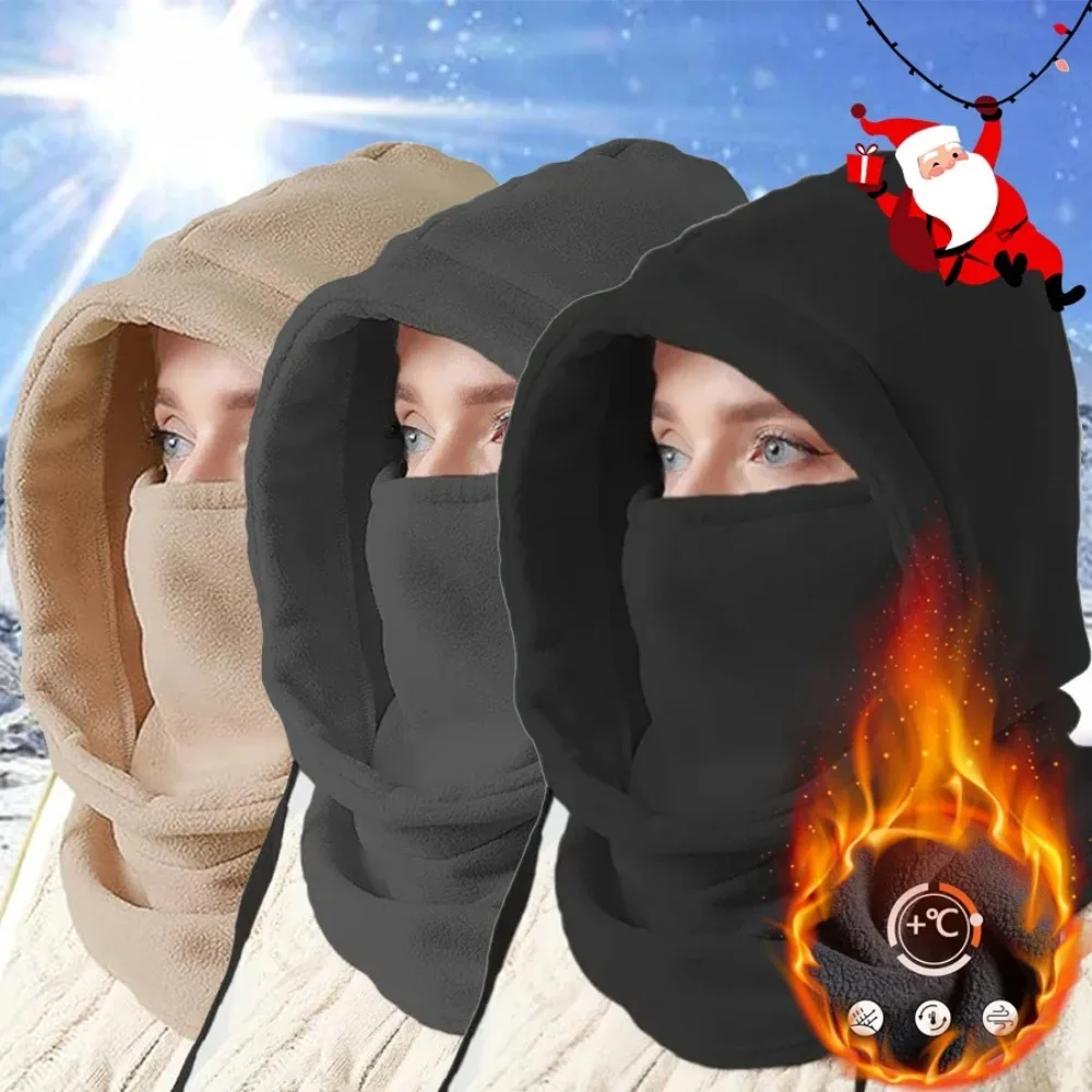 Winter Balaclava Face Mask, Windproof Thermal Hooded Scarf for Skiing ...