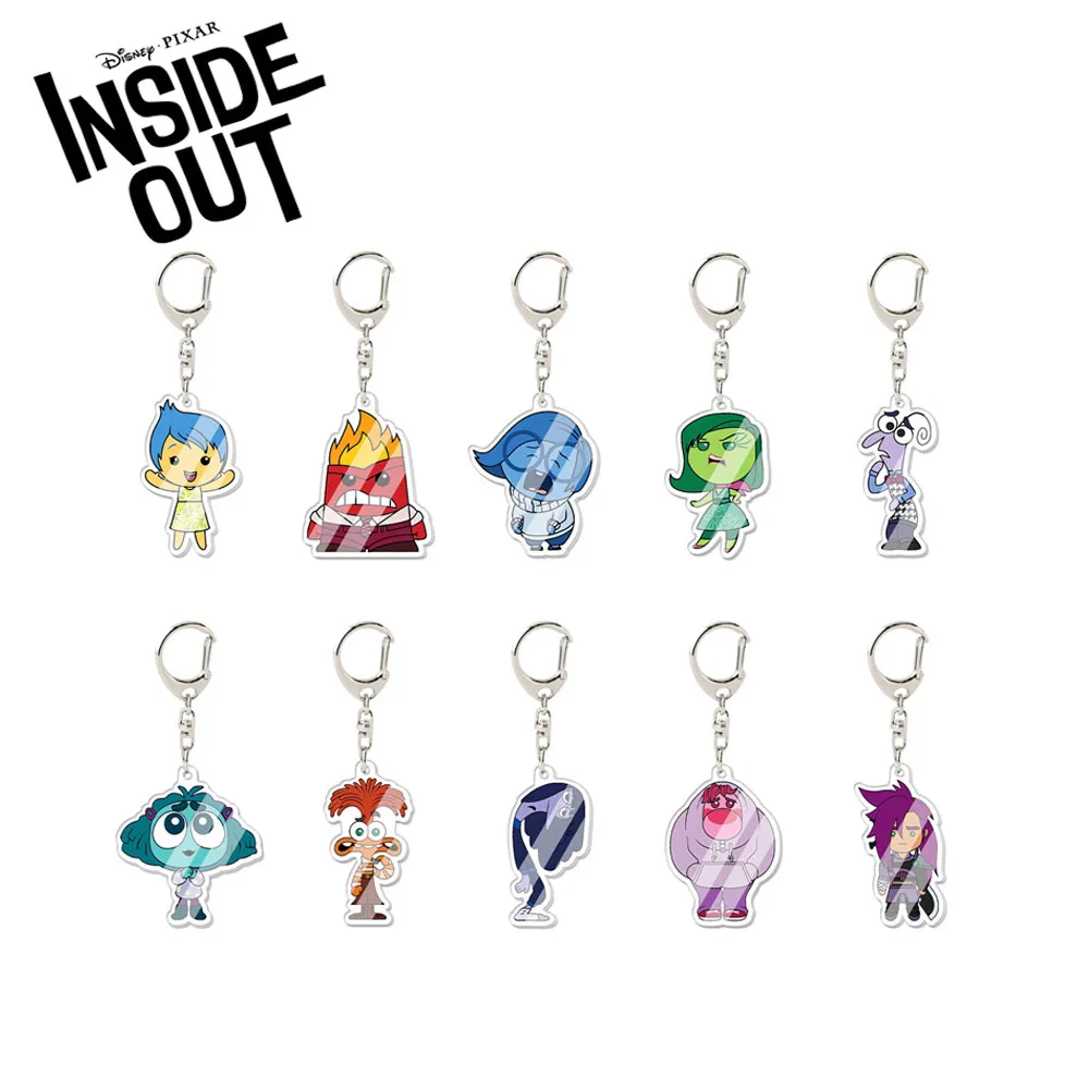 2024-Disney-Inside-Out-2-Cartoon-Keychain-Joy-Anger-Fear-Double-sided ...