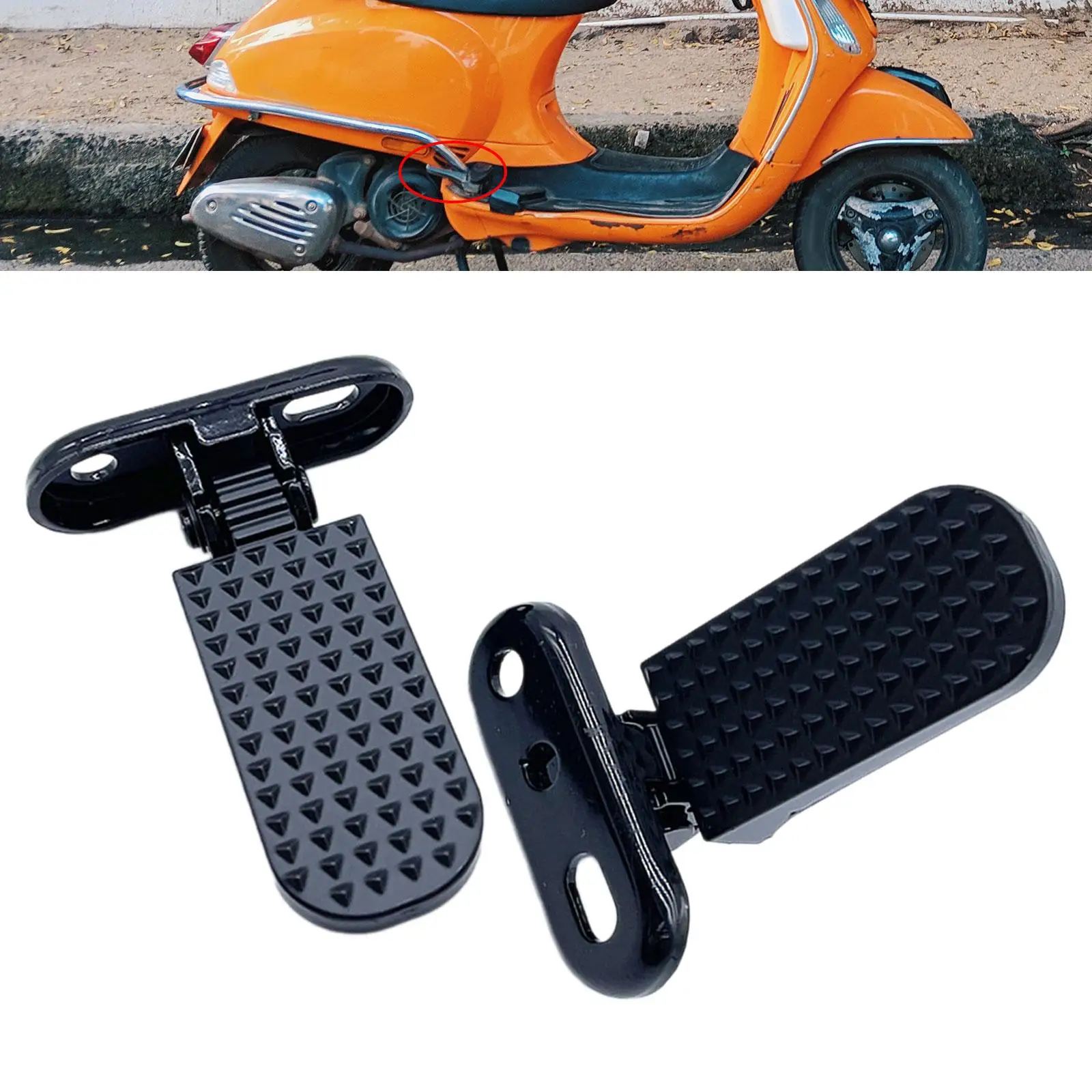 2Pcs Bike Rear Pedals Nonslip Bike Pegs Foot Plates Pedals for ...