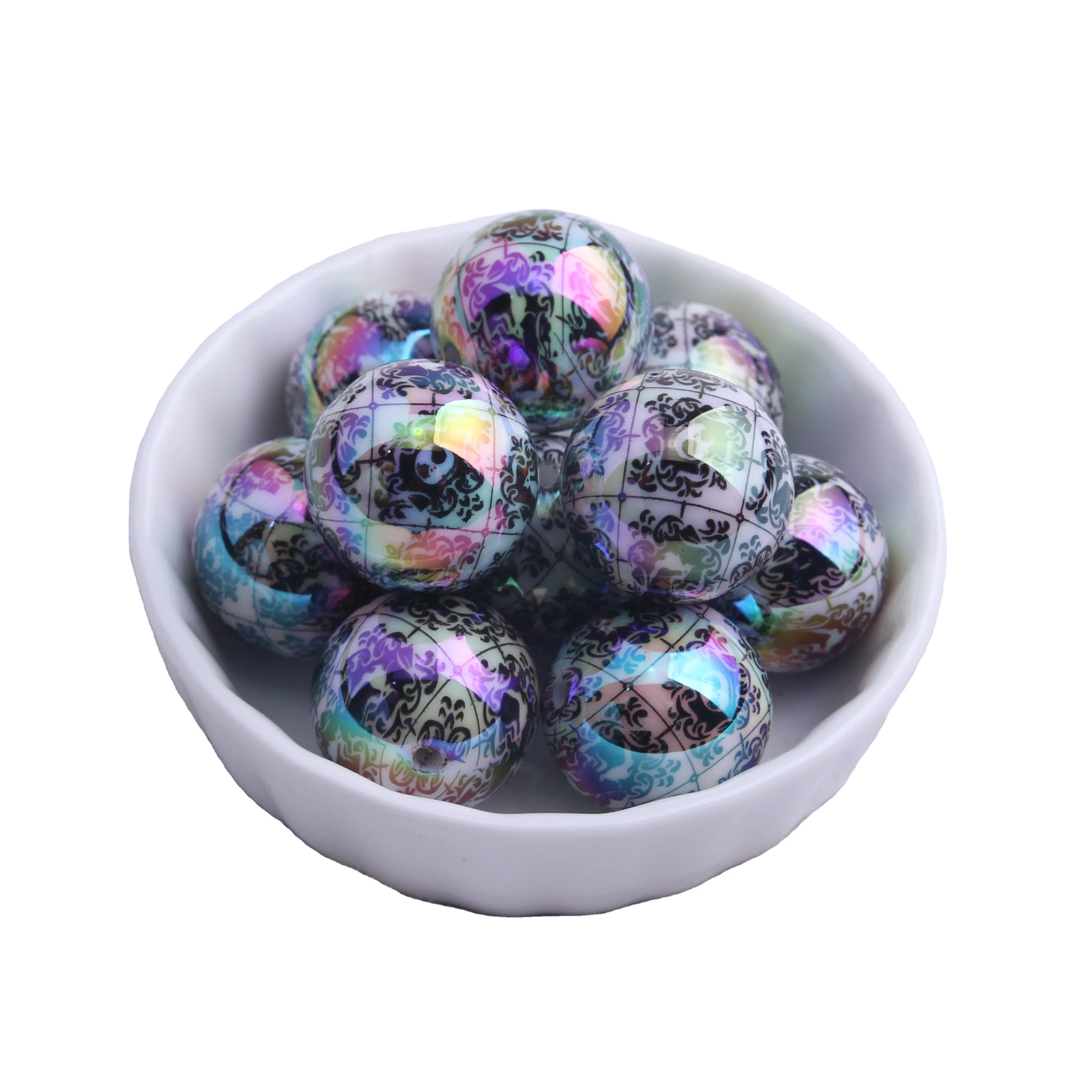 Kwoi-Vita-New-20mm-100pcs-Colorful-Acrylic-Print-Halloween-Skull-UV-AB ...