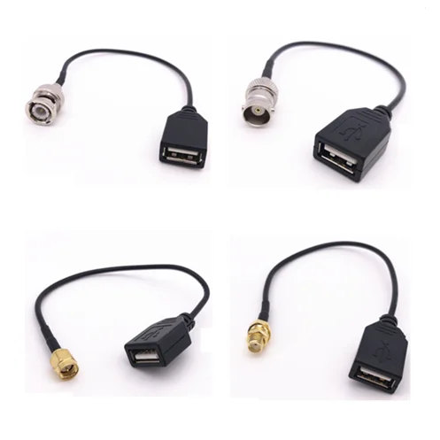 BNC-SMA-male-Female-to-computer-data-cable-USB-female-connector-RG174 ...