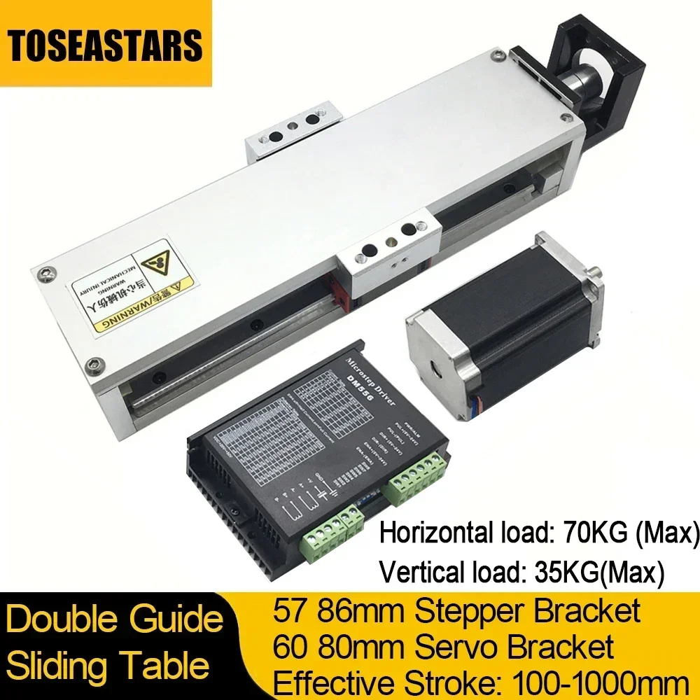 Enclosed-Module-Double-Linear-Rail-Guide-Slide-Stage-Aluminum-Linear ...