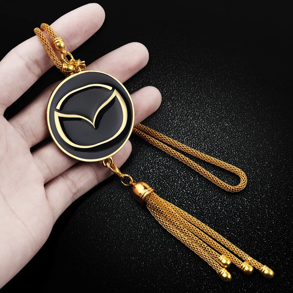 Car Styling 3D Metal Emblem Car Rearview Mirror Pendant Hanging ...