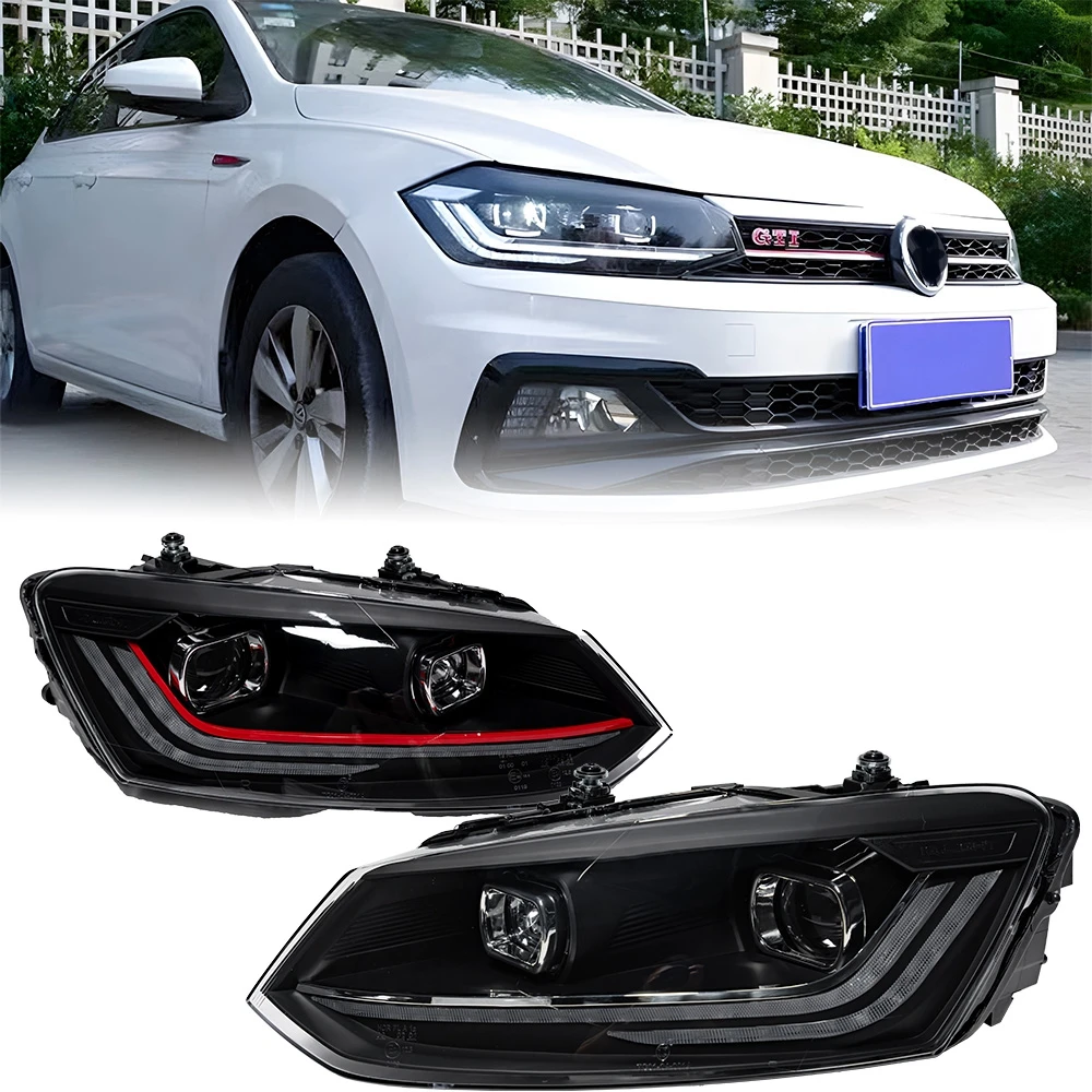 Headlight For VW POLO 2019-2021 Car автомобильные товары LED DRL Hella ...