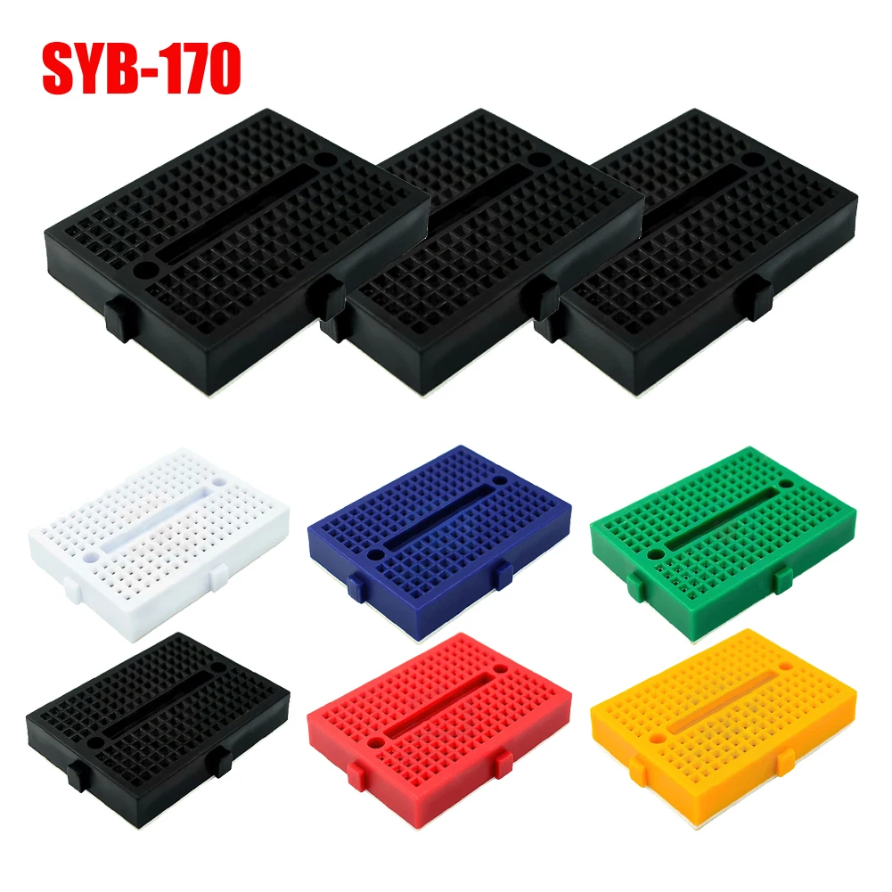 3PCS-SYB-170-Mini-Solderless-Prototype-Breadboard-170-Holes-Breadboard ...