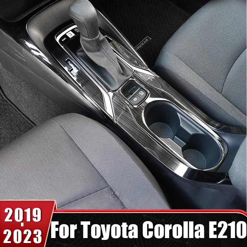 For Toyota Corolla E210 2019 2020 2021 2022 2023 Hybrid Stainless Car Gear Shift Panel Cup Frame ...