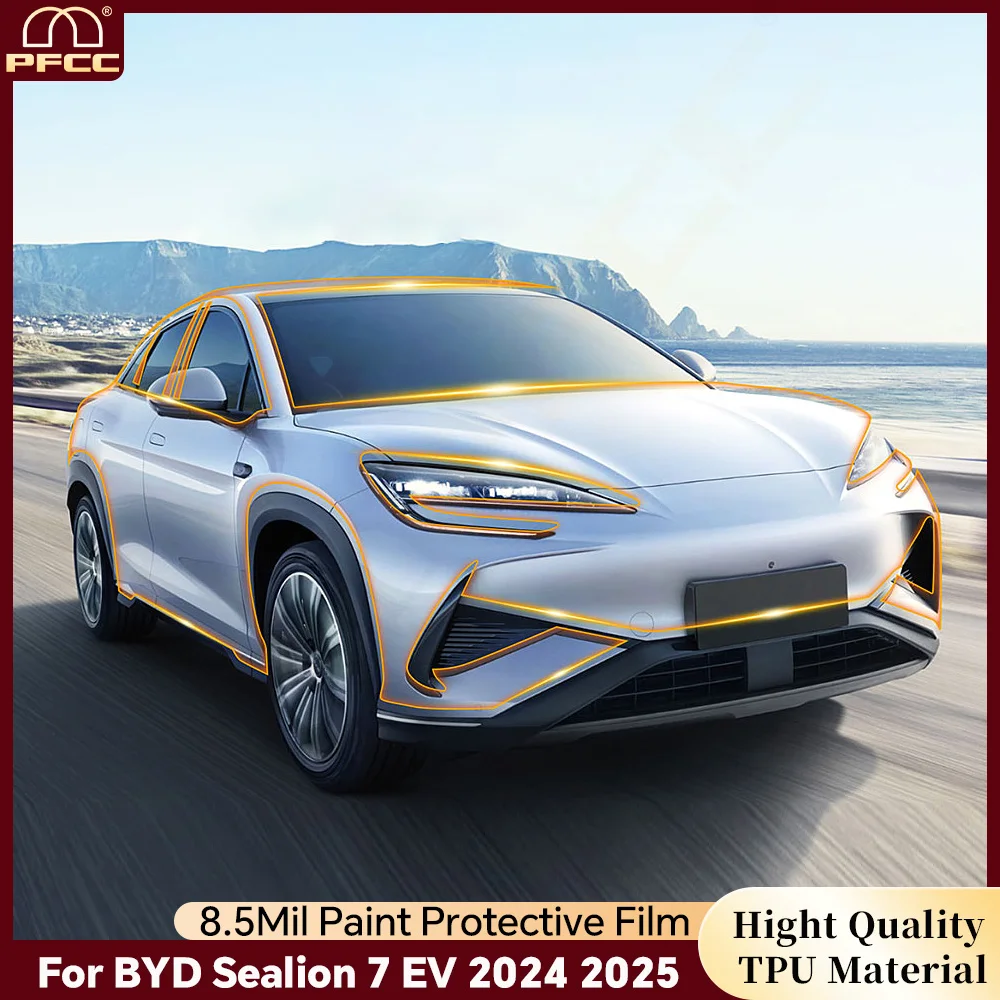 9Mil TPU Anti-scratch Paint Protection Film For BYD Sealion 7 EV 2024 ...