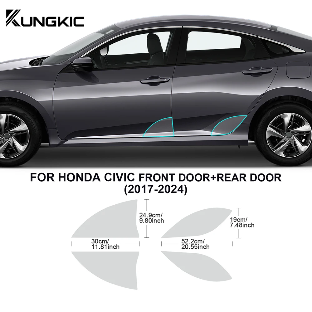 For-Honda-Civic-CIC-Sedan-2019-2021-Car-Door-Triangle-Protective-Film ...