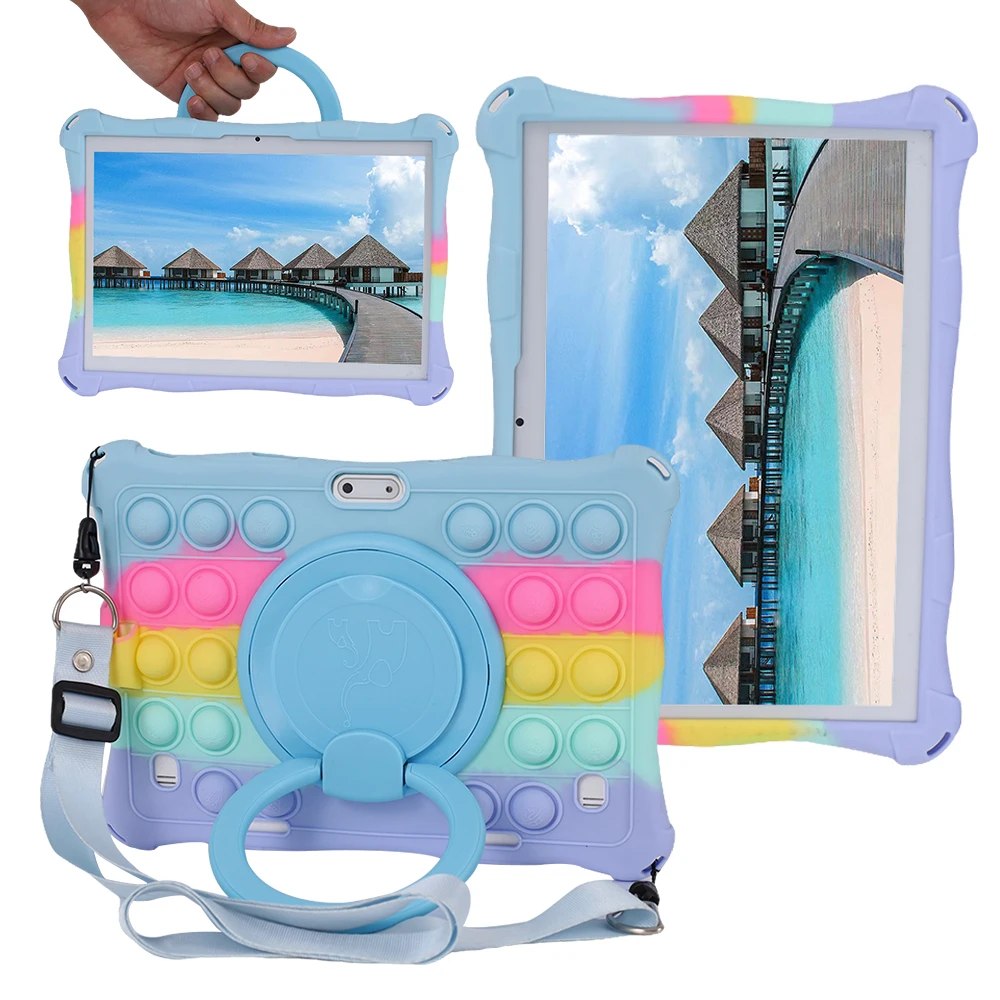 Funda Universal para tableta de silicona suave, cubierta ligera de 10,1 ...