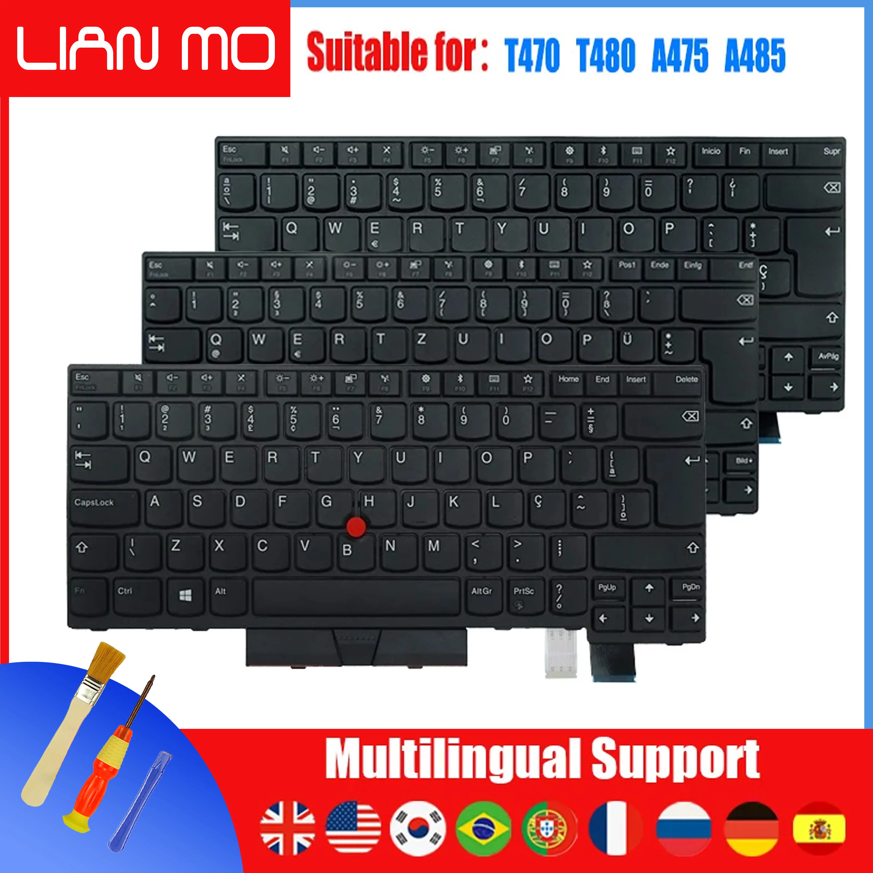 LIAN-MO-Replacement-Keyboard-for-Lenovo-ThinkPad-T470-T480-A475-A485 ...