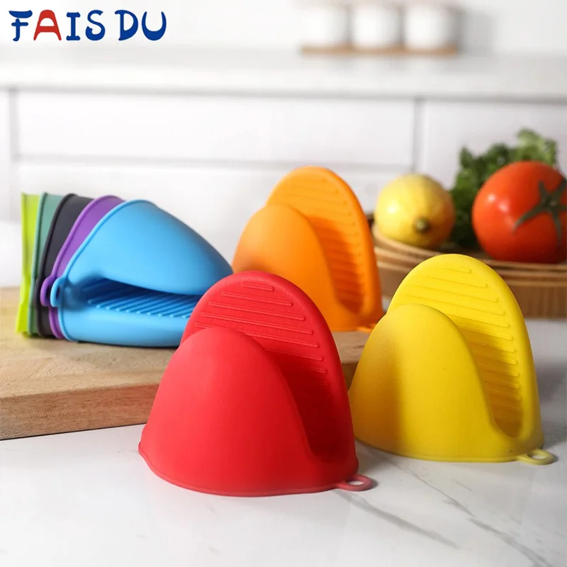 FAIS DU 1 Pair Silicone Oven Gloves Mini Heat Resistant Anti-Scald ...