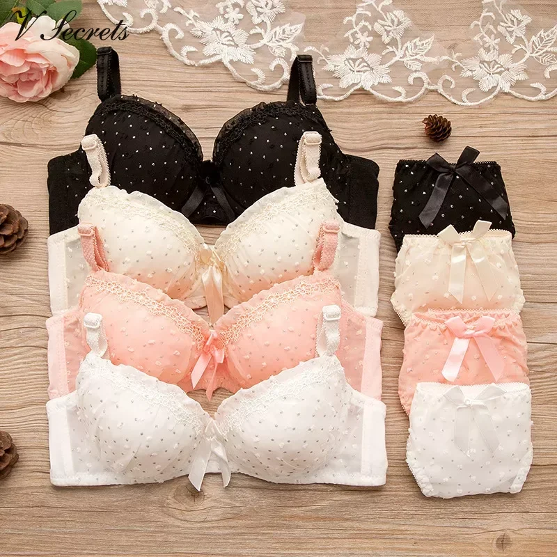 Dot-Sexy-Bra-Set-Low-Wasit-Fitness-Underwear-Set-French-Style ...