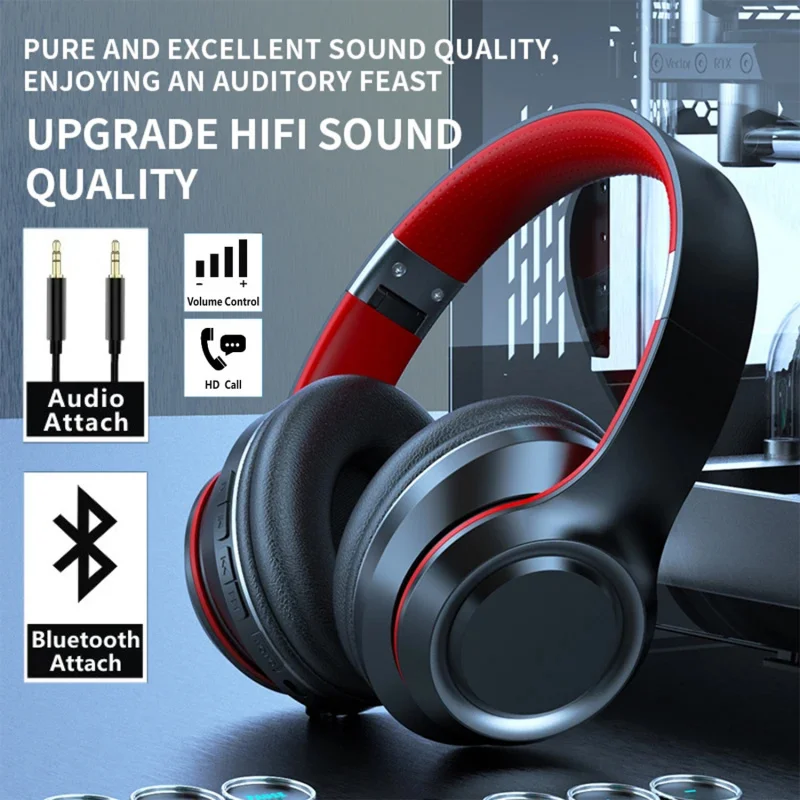 Shoumi Newest Wireless Headphones Bluetooth Earphones Large Headset ...