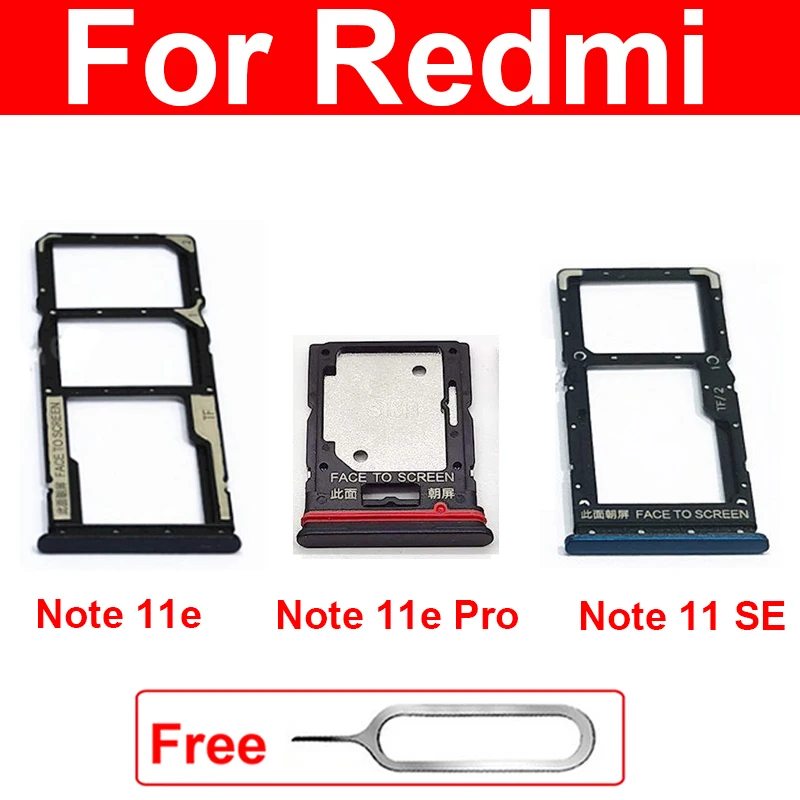 Sim Card Tray For Xiaomi Redmi Note 11E 11E Pro 11SE SIM Card Adapter Micro SD Card Reader ...