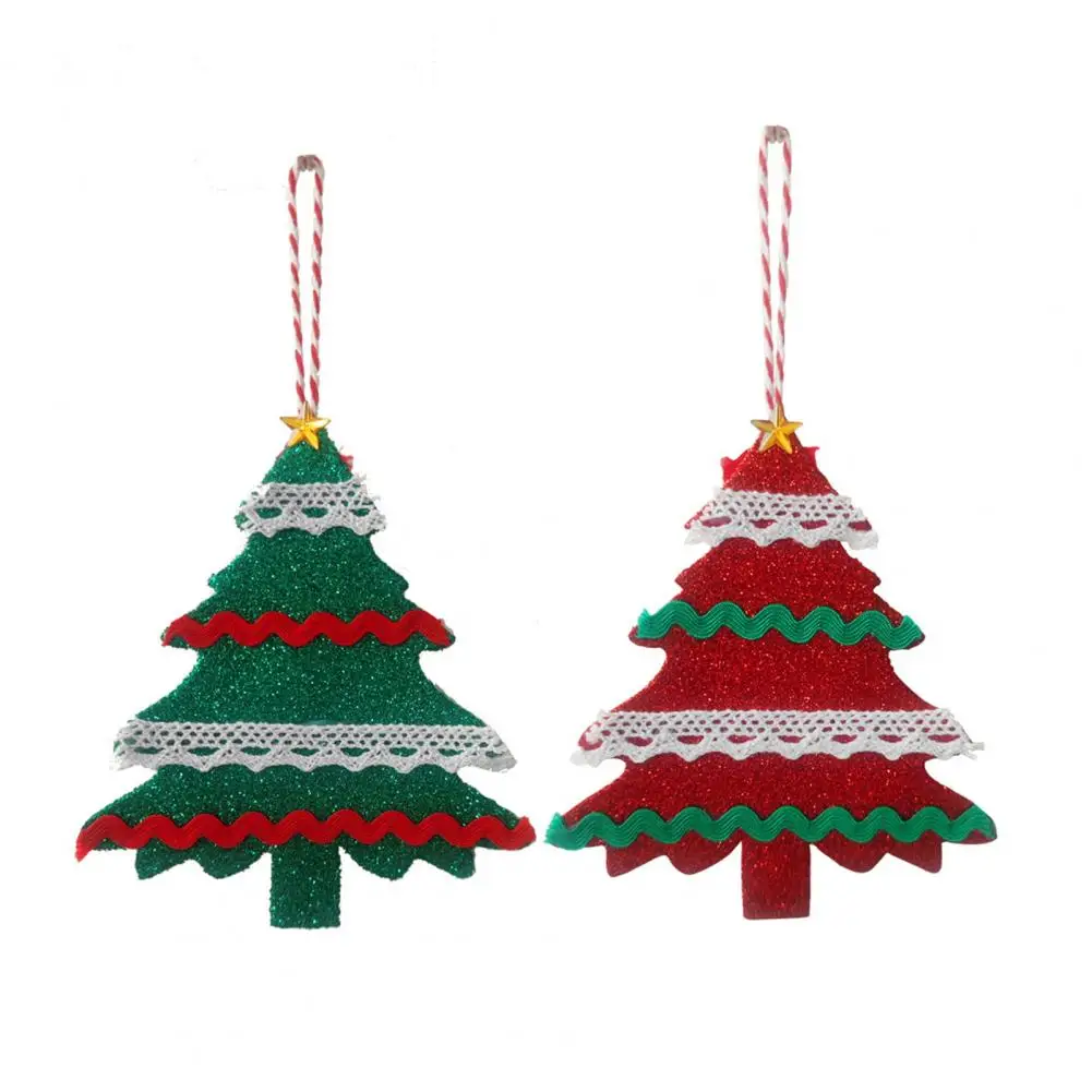 Christmas-Glitter-Tree-Hanging-Decoration-with-Rope-Handmade-Wall-Door ...