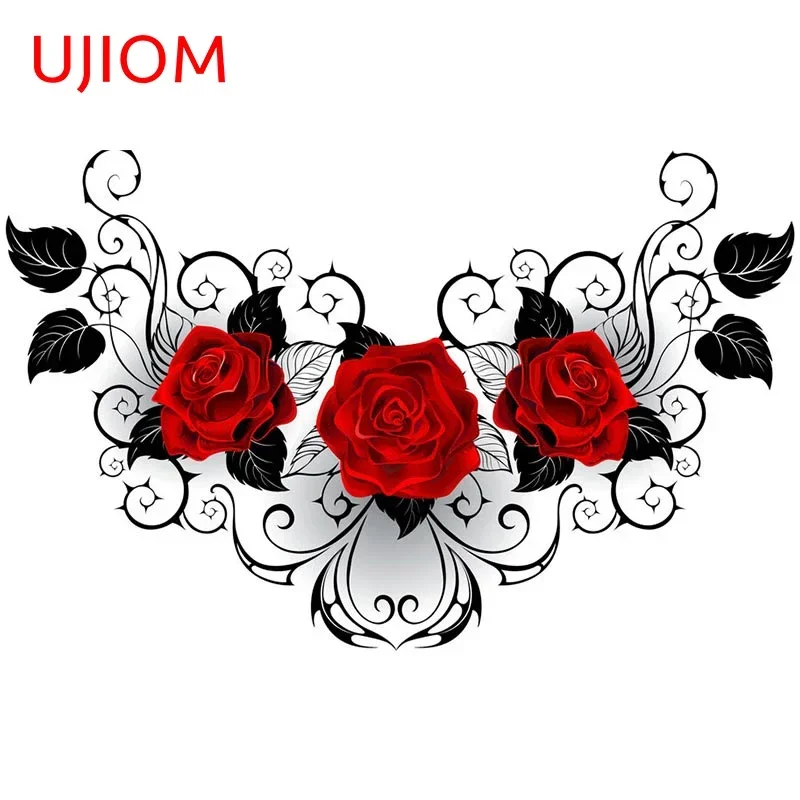 UJIOM-Red-Roses-Flowers-Wall-Stickers-Home-Furniture-Living-Room-Decor ...