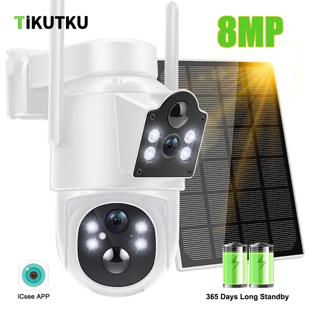 ICsee-4K-8MP-Solar-IP-Camera-Battery-Wireless-WiFi-Dual-Lens-8MP-Motion ...