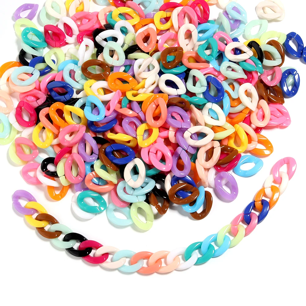 50pcs-lot-Colorful-Acrylic-Link-Chain-Clasp-Open-Buckle-Beads-Connector ...