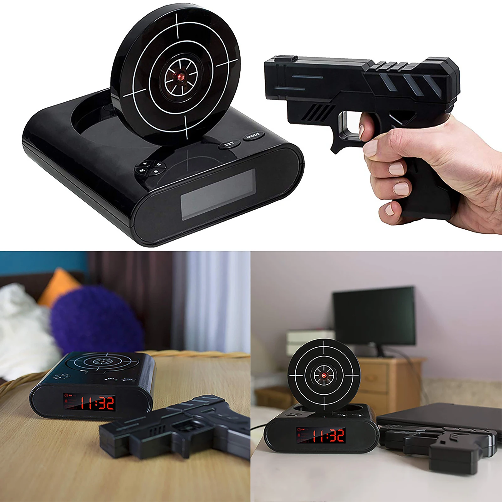 Gadget-Target-Laser-Shooting-Gun-Alarm-Clock-Digital-Electronic-Desk ...