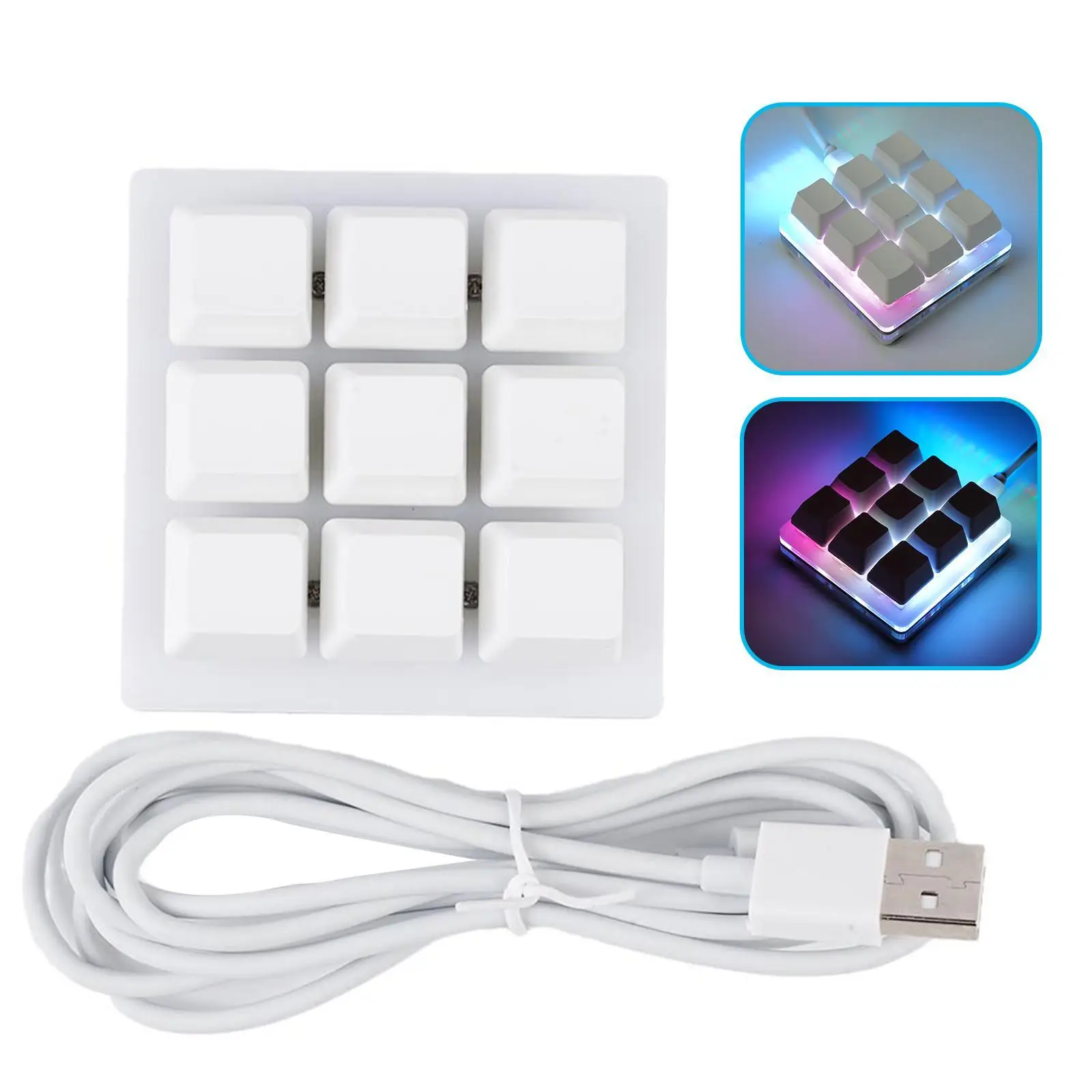 DIY-9keys-Custom-USB-Mini-Keypad-RGB-Programmable-Macro-Keyboard-Gamer ...