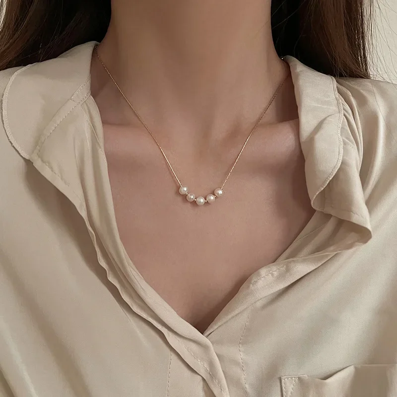 Korean-Temperament-Pearl-Pendant-Necklaces-for-Women-Beaded-Chokers ...