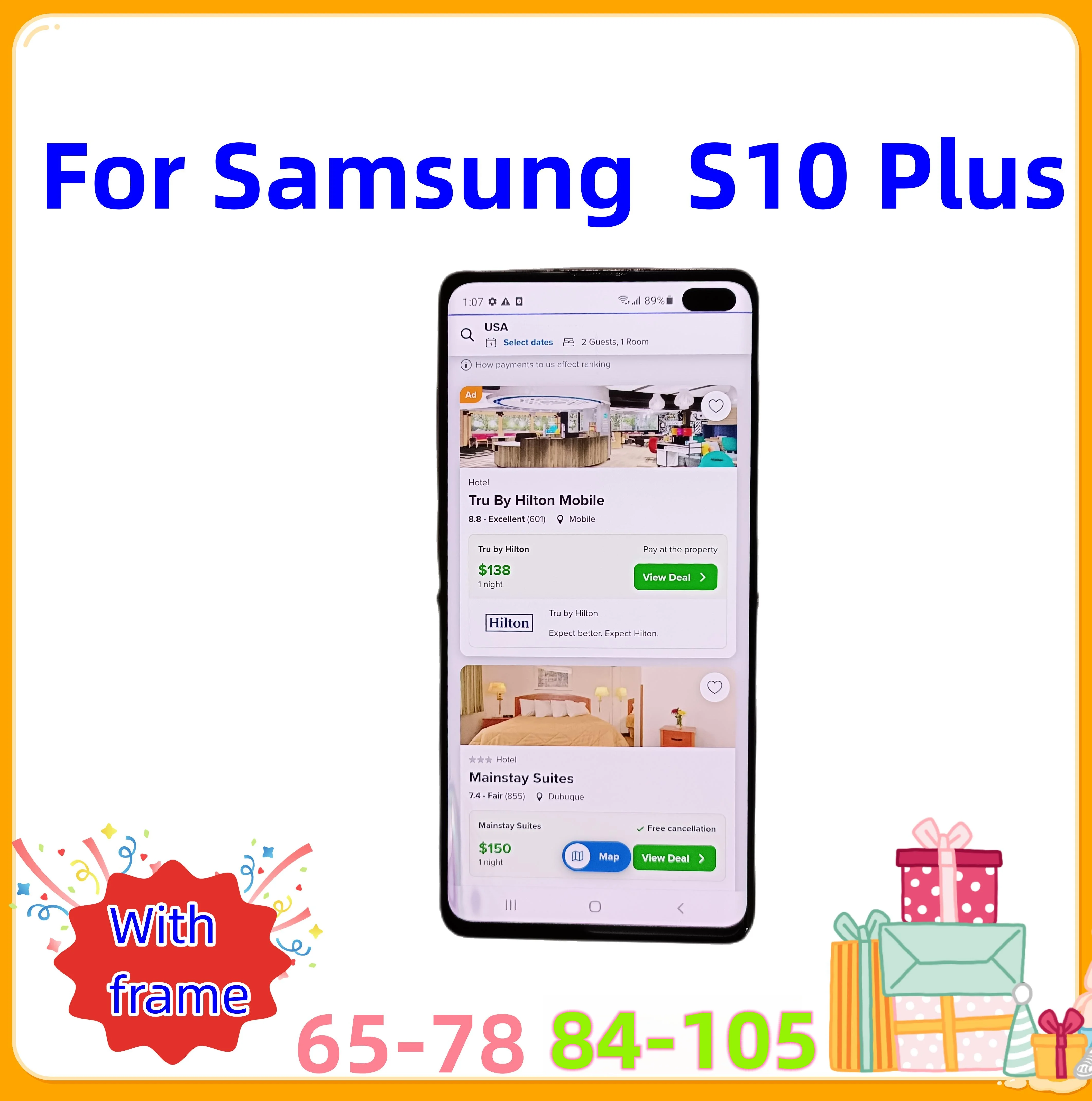 Original AMOLED S10+LCD For Samsung Galaxy S10 Plus Display G975 SM ...