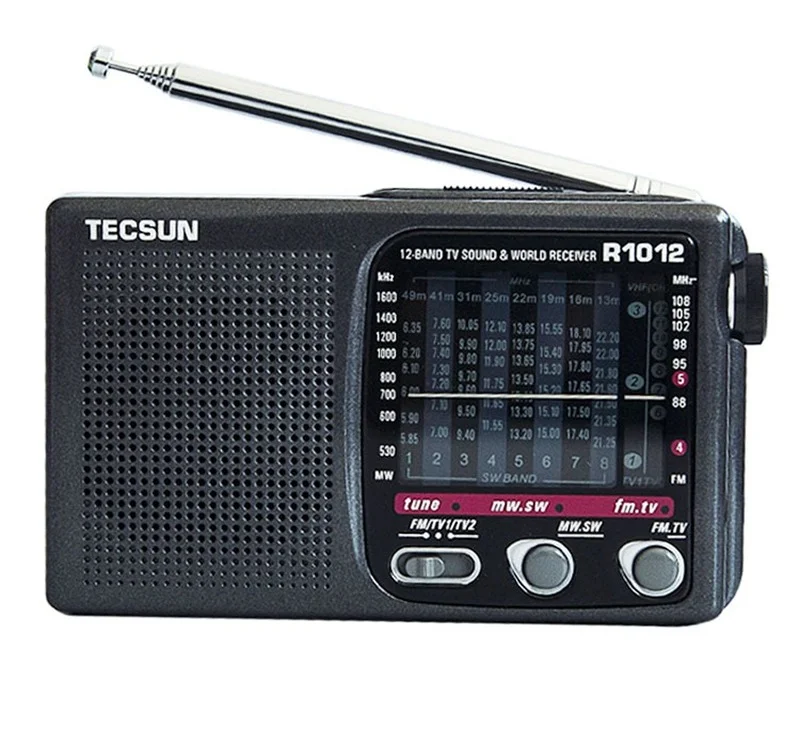 R1012 Portable Radio FM / MW / SW / TV 12 Band Portable Radio Multiband ...