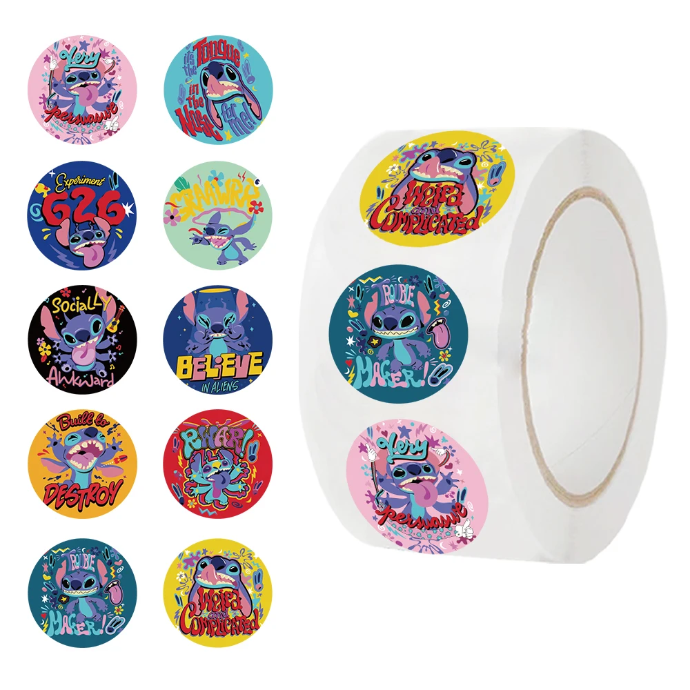 500pcs-roll-Disney-Stitch-Sealing-Stickers-Cute-Cartoon-Anime-Stitch ...