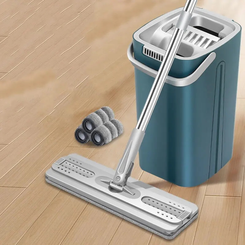 Floor-Mop-Microfiber-Squeeze-Mops-Wet-Mop-with-Bucket-Cloth-Squeeze-Cleaning-Bathroom-Mops-For ...