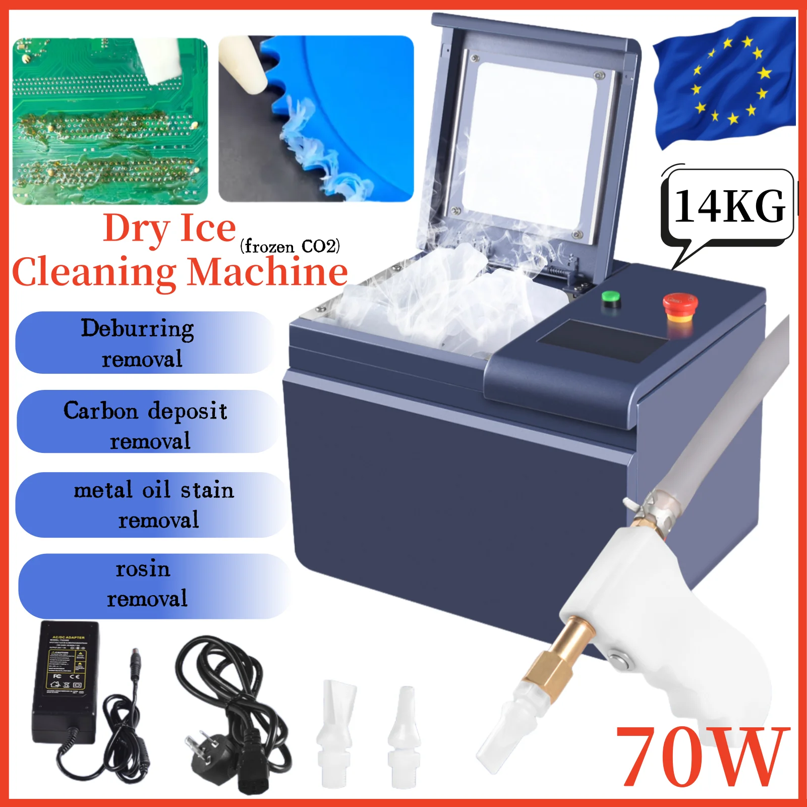 Portable Dry Ice Blasting Machine for Cleaning PCB Circuit Boards and ...