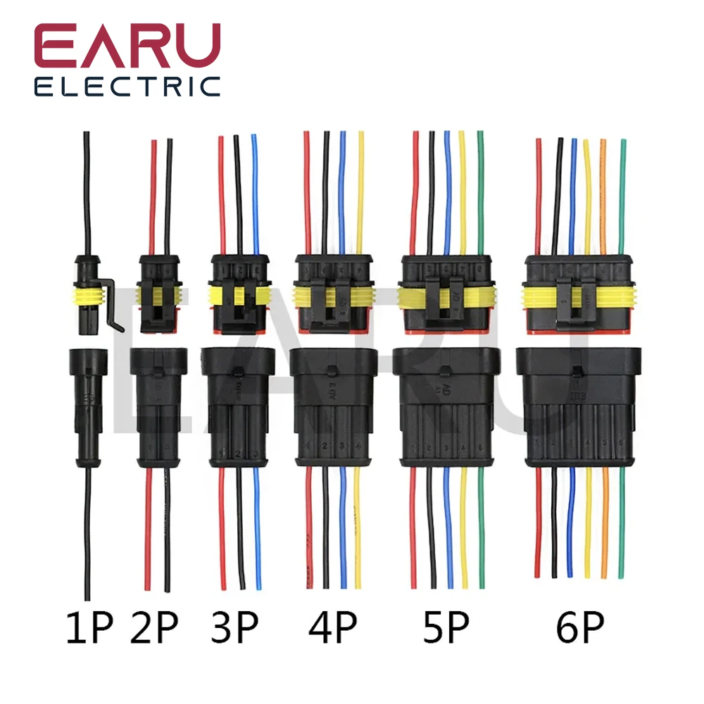 1set-AMP-1P-2P-3P-4P-5P-6P-Way-Waterproof-Electrical-Auto-Connector ...
