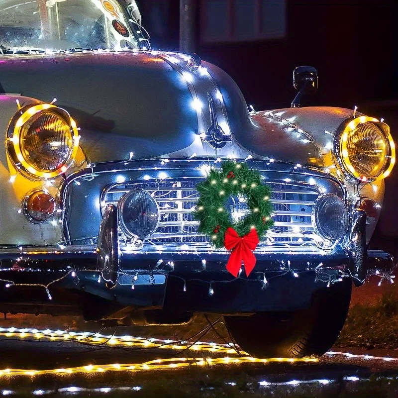 Holiday-Christmas-Car-Wreath-with-Lights-for-Cars-Trucks-and-SUVs ...