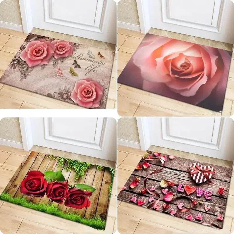 Butterfly-rose-flower-print-carpet-home-decoration-corridor-bedroom ...