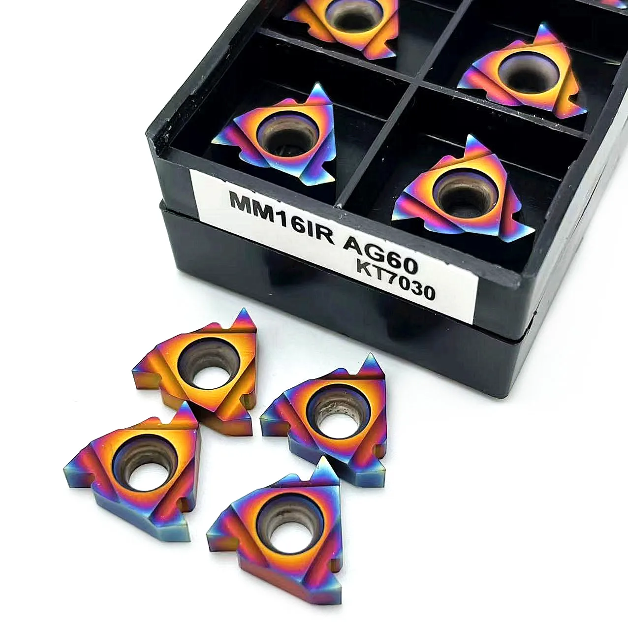10pcs-Nano-blue-MMT16ER-AG60-KT7030-16ER16IR-AG60-Carbide-Blade-Lathe ...