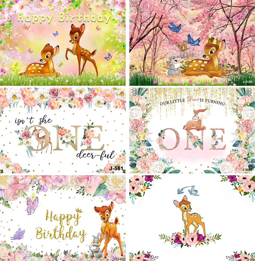 Bambi-Deer-Backdrop-for-Birthday-Party-Spring-Photo-Backgrounds-Bambi ...