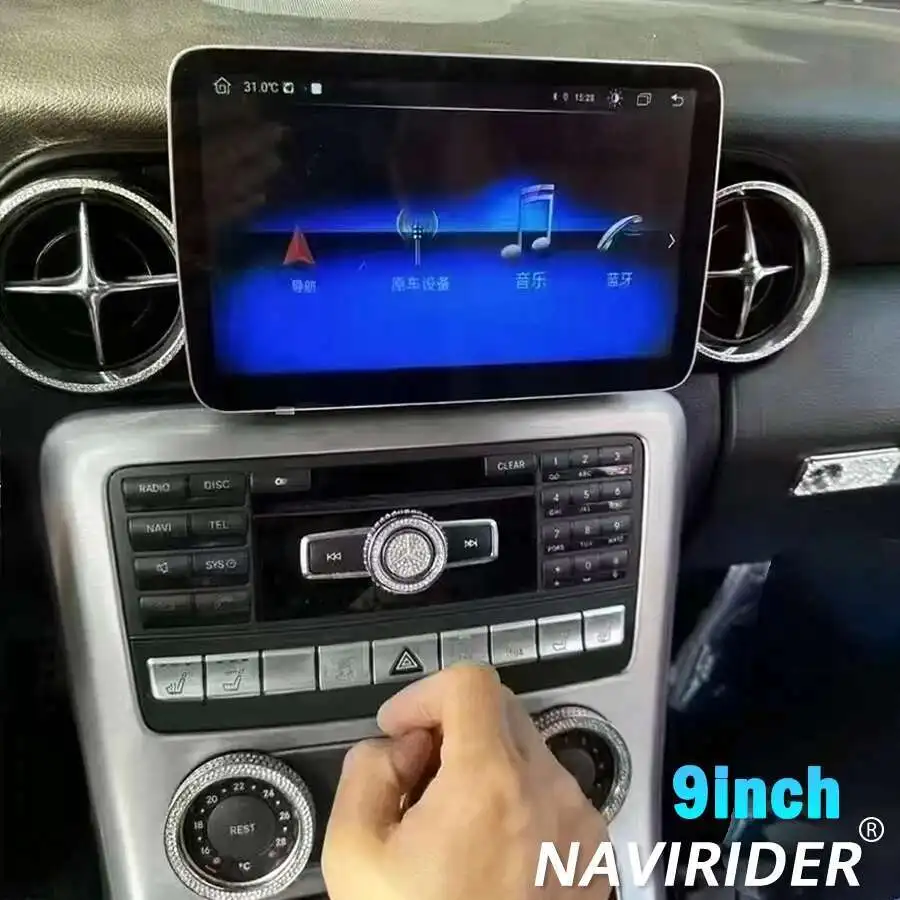 Android 14 Screen Car Radio For Benz SLC 43 AMG SLK SLC300 SLC200 ...