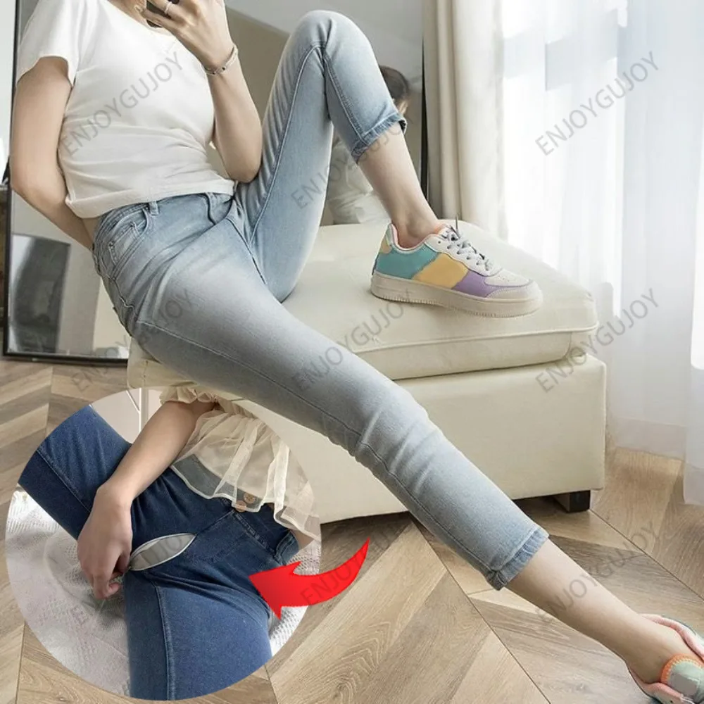 Invisible-Open-Crotch-Jeans-for-Female-Light-Blue-Slim-Fit-High-Elastic ...