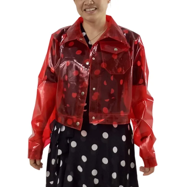 Womens-Girls-Chic-Punk-Clear-PVC-Jacket-Fashiom-Single-breasted-Lapels ...