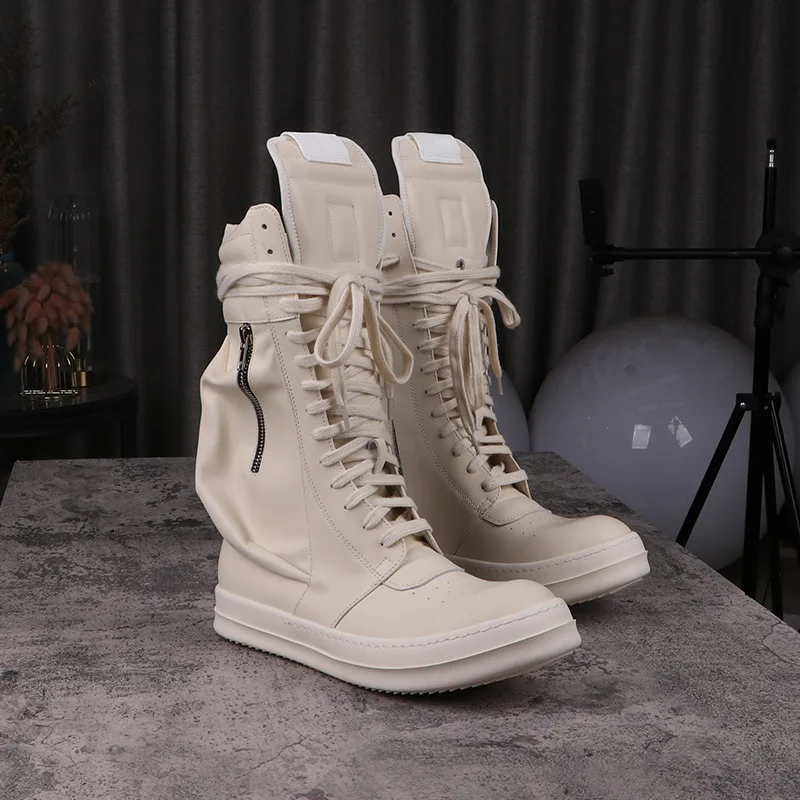 Brand-R0-Men-High-Top-Thick-Soled-Women-Shoes-Zipper-Pocket-Boots-Men ...