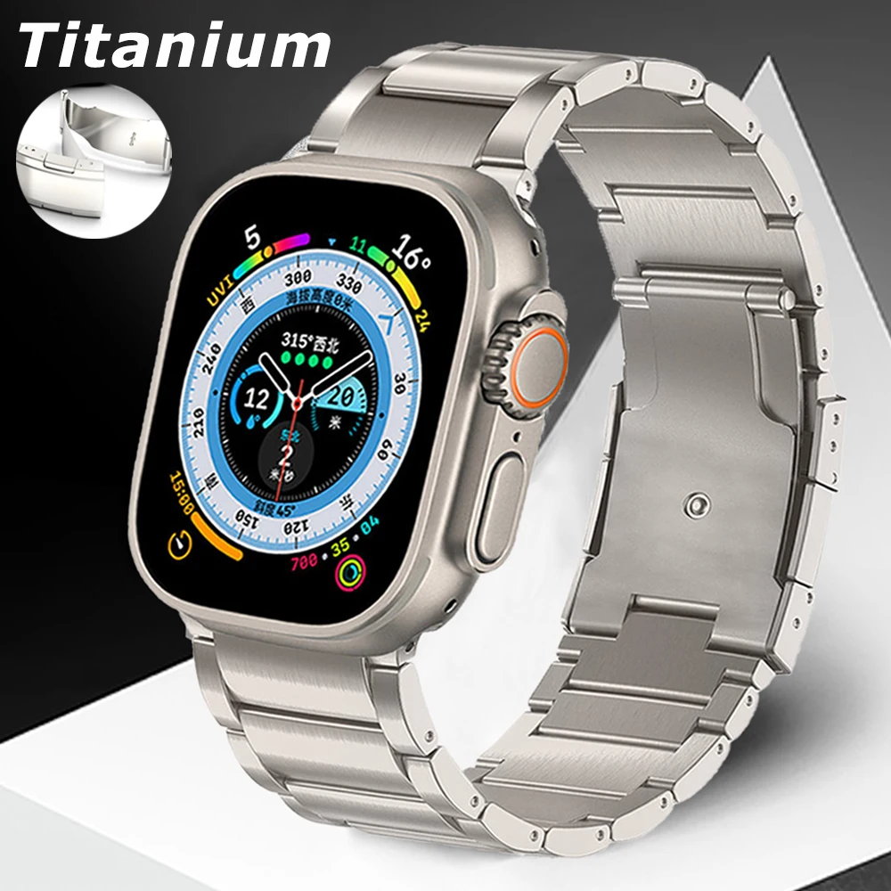 Titanium-Strap-For-Apple-Watch-Ultra-49mm-Series-8-7-45mm-44mm-42mm ...