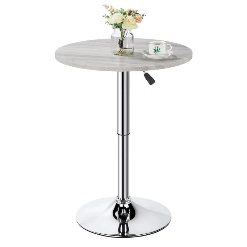 Height-Adjustable-Pub-Round-Table-360-Swivel-for-Bistro-Caf-Home-Bar ...
