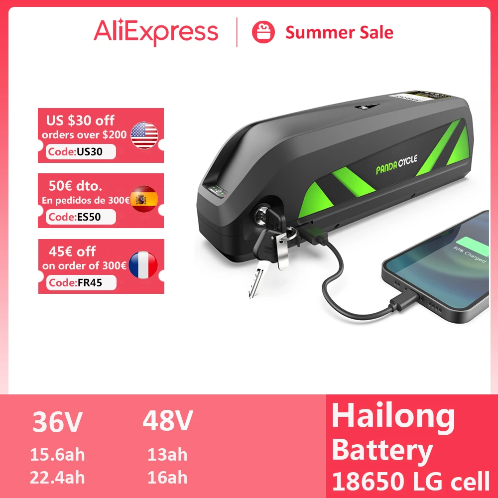 Panda Cycle LG 3200mAh 36V 48V EBike Battery 13Ah 15.6Ah 16Ah 22.4Ah ...