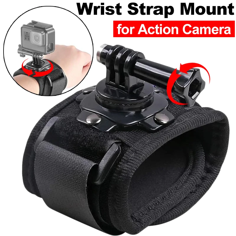 Wrist Strap Mount 360°Rotating Hand Mounts for GoPro Hero Adjustable ...