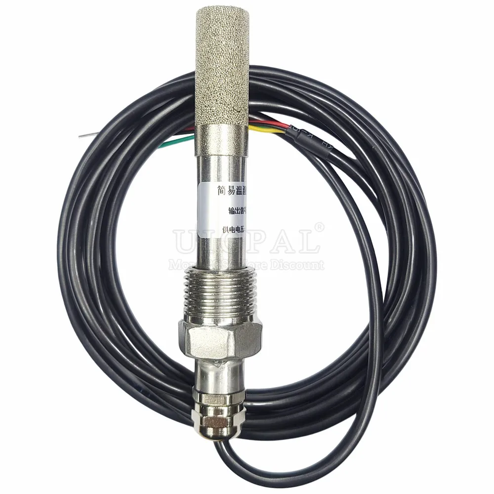 RS485-Temperature-Humidity-Sensor-Probe-Cable-Metal-Copper-Head-Digital ...