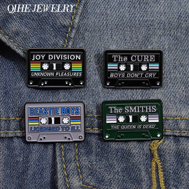 Punk-Tapes-CD-Card-Brooch-Enamel-Pins-Badge-Custom-Joy-Division-Unknown ...
