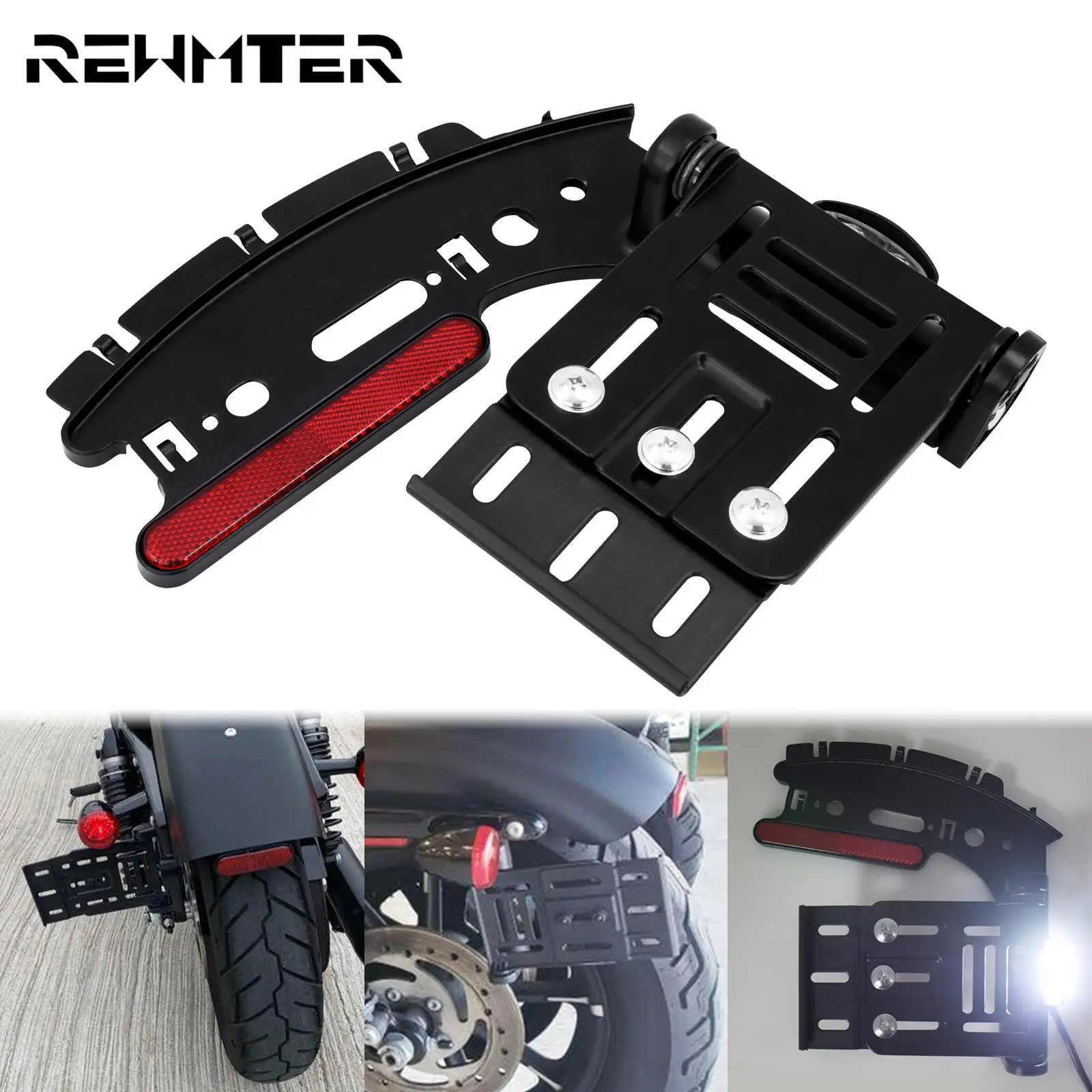 Motorcycle-Collapsible-Folding-LED-Light-Side-Mount-License-Plate ...