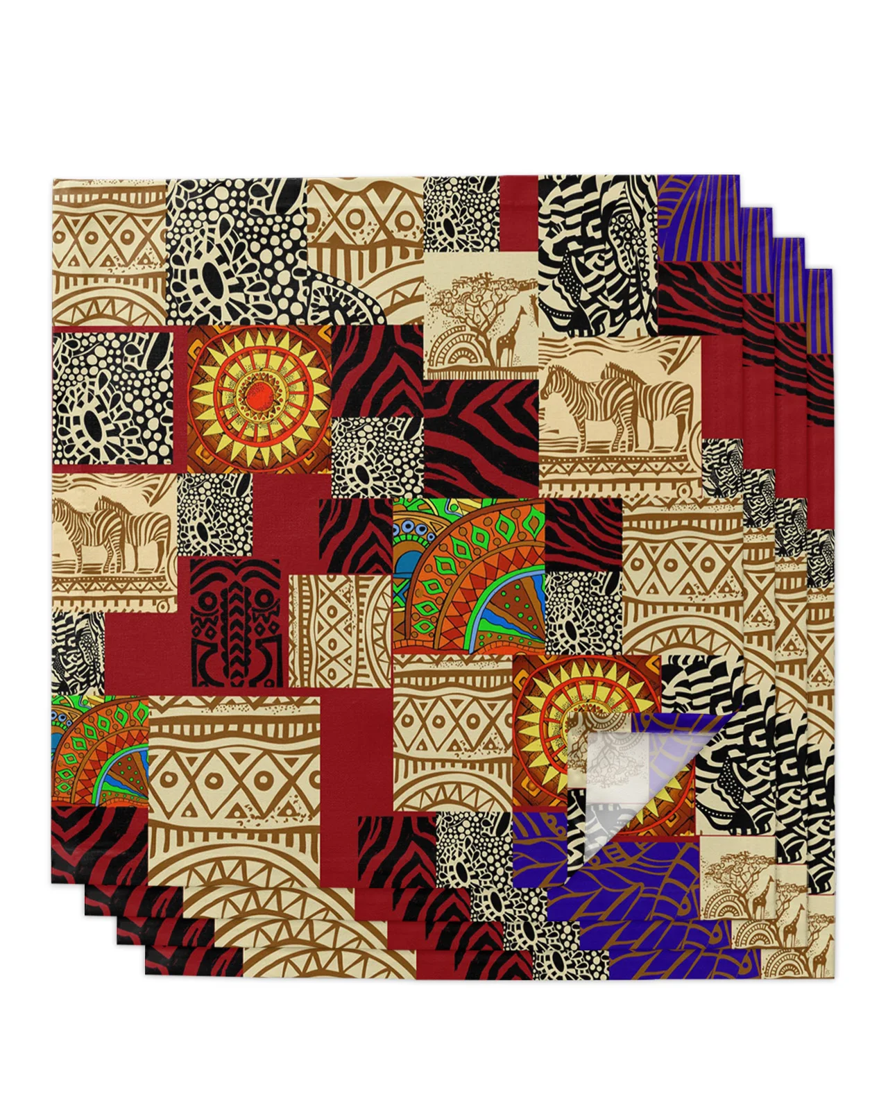 4pcs-Africa-Splendid-Giraffe-Zebra-Square-50cm-Table-Napkin-Party ...